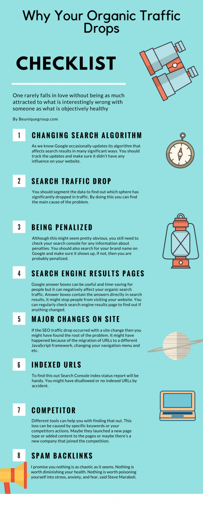 Why Your Organic Traffic Drops - Checklist - SEO Tips, Guidelines
